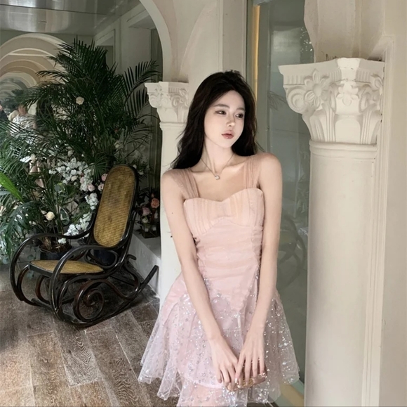 Dresses | Sparkle Pink Layer Dress | Poshmark